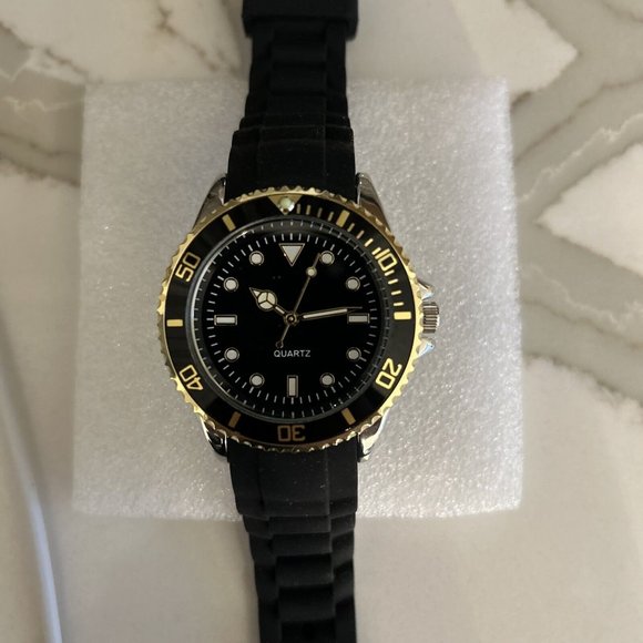 Accessories | Sterile Dial 4mm Blackgold Rotating Bezel Rubber Strap ...